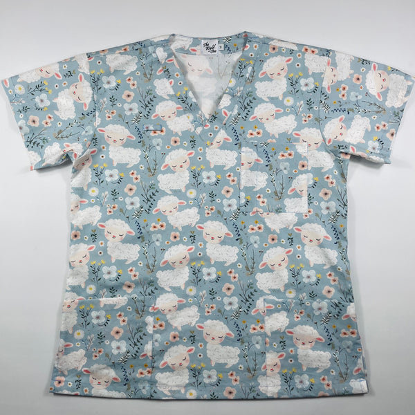 Counting Sheep Fun Scrub Top - last sizes! – thewyldonescrubs